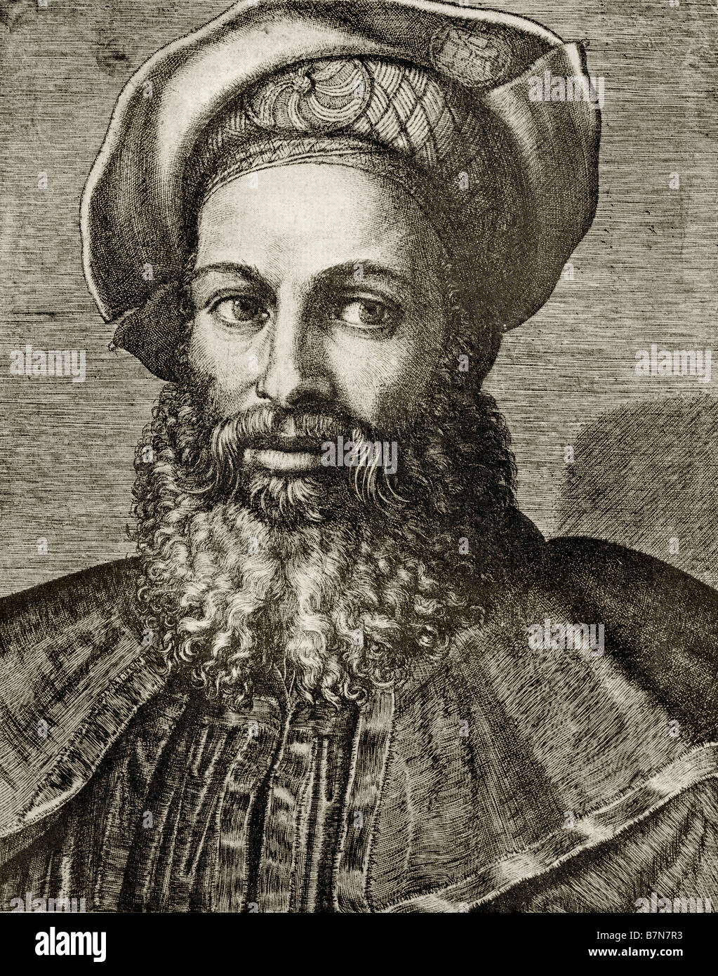 Portrait of Pietro Aretino, 1492 - 1556. Italian author, playwright ...