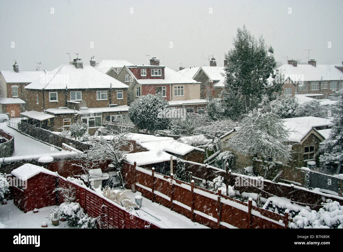 Suburban snowstorm hi-res stock photography and images - Alamy