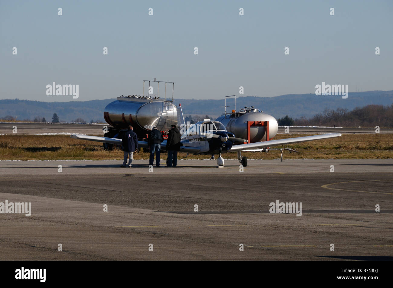 Stock photo of pilots preparing their route before take off Stock Photo ...