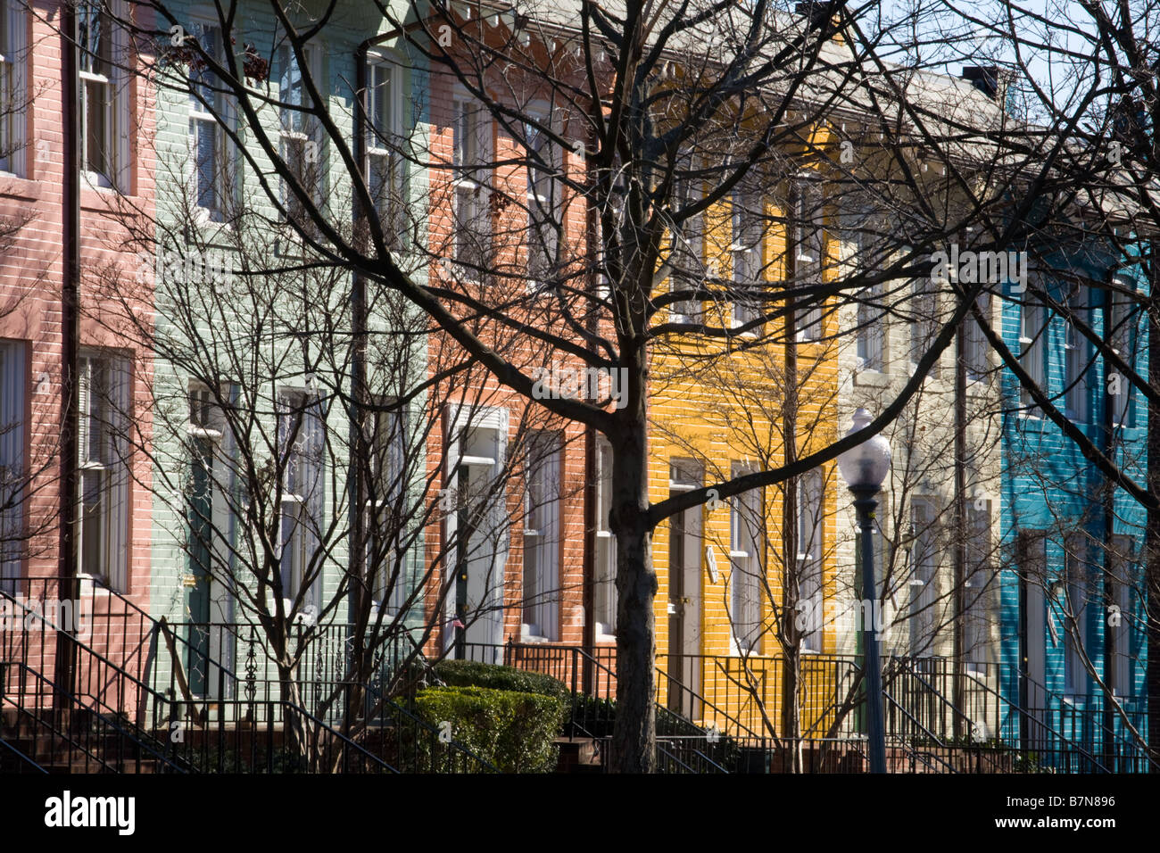 Colorful row houses Georgetown Washington D.C Stock Photo - Alamy Colorful row houses Georgetown Washington D.C Stock Photo - Alamy