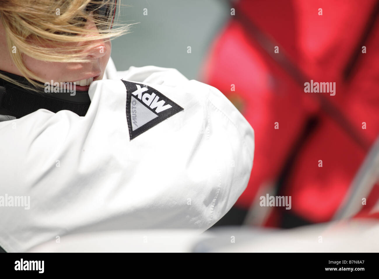 Female sailor having fun on a Yacht Stock Photo - Alamy