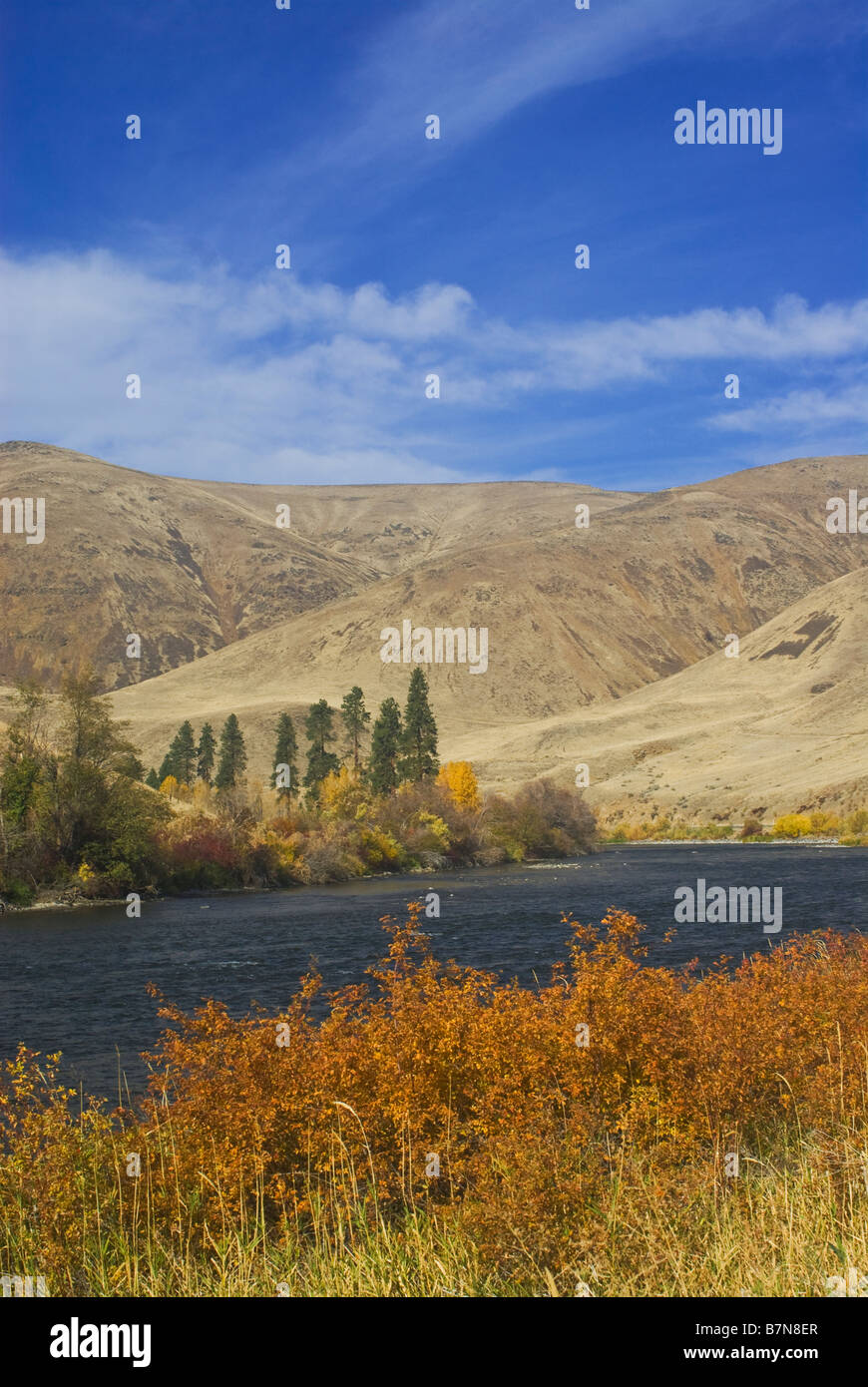 Yakima River Canyon In The Fall Central Washington State USA Stock ...