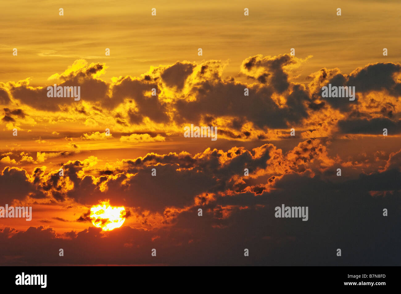 Sunset and Dramatic Clouds Stock Photo - Alamy