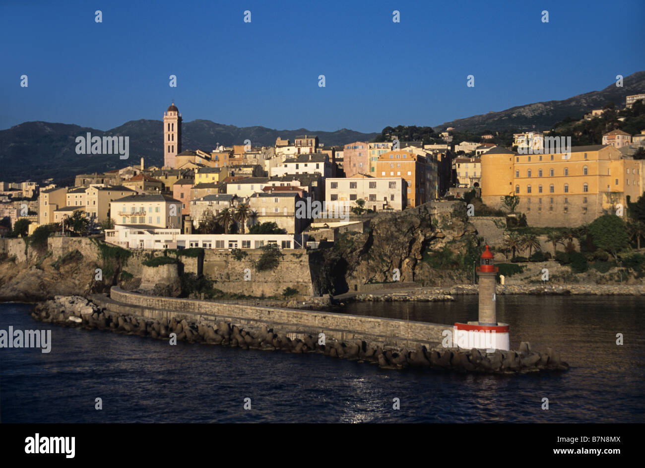 Sunrise over Bastia, Old Town Terra-Nova, Citadel & Chapel Sainte-Croix ...