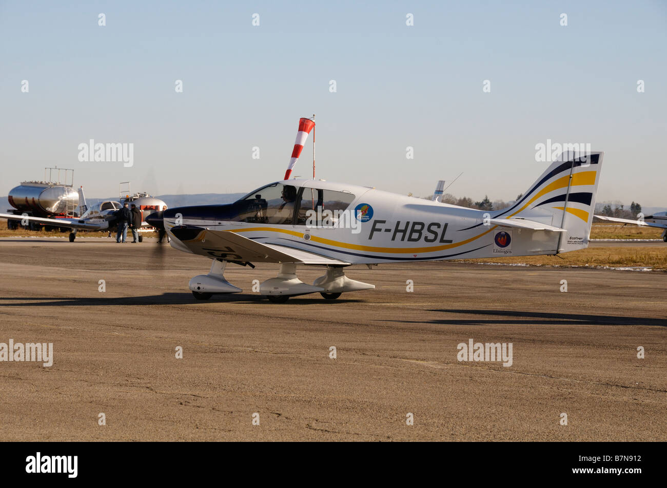 Stock photo of light aircraft from the aero club du Limousin at Limoges ...