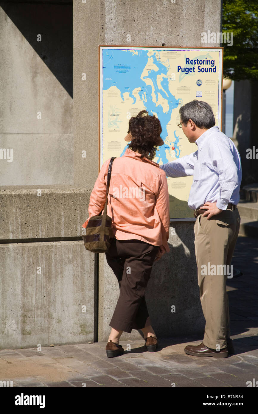 Seattle washington state map hi-res stock photography and images - Alamy