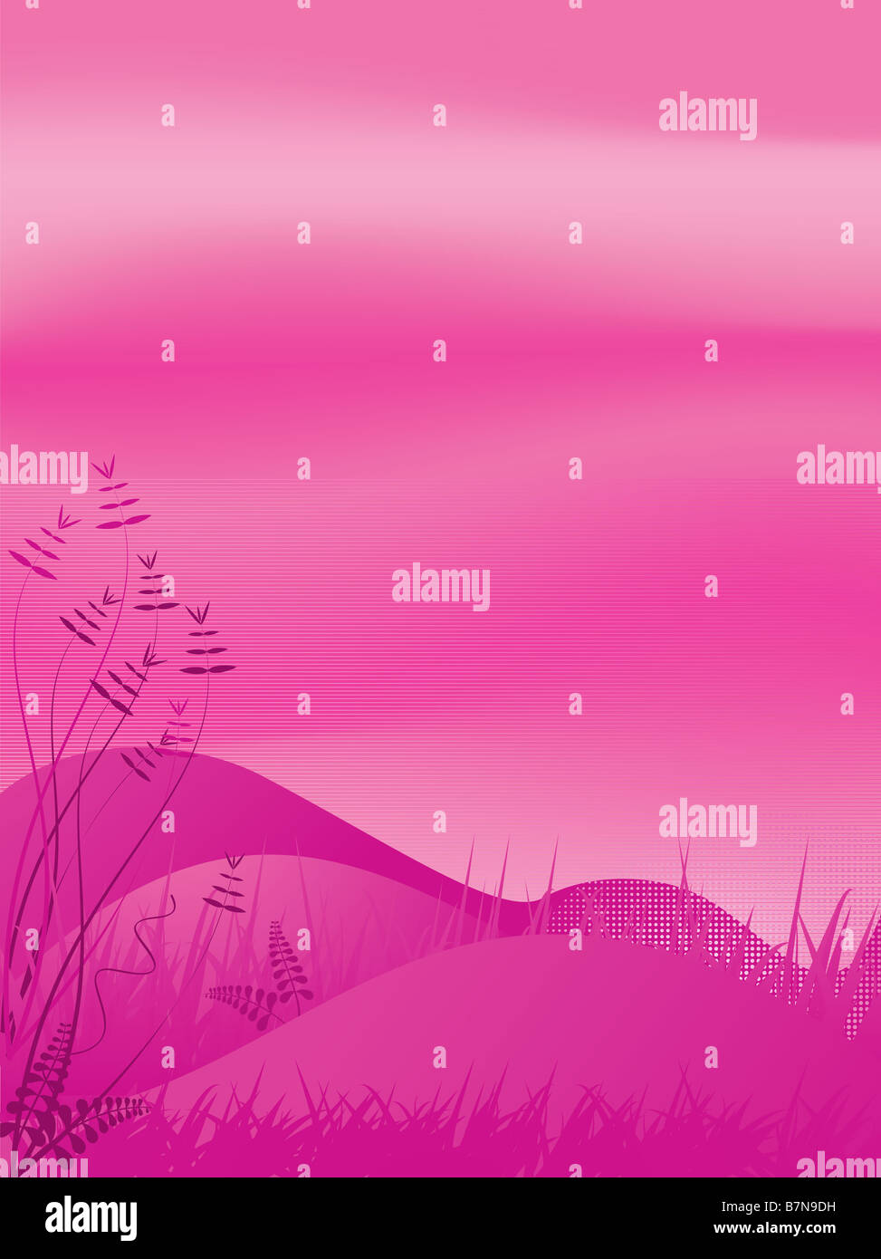 abstract pink hill side illustration Stock Photo - Alamy