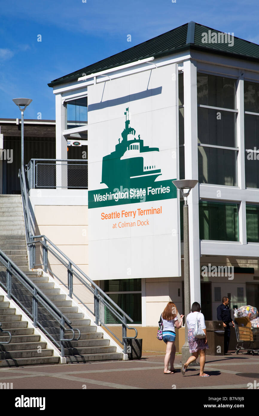 State Ferry Terminal Seattle Waterfront Washington State USA Stock ...