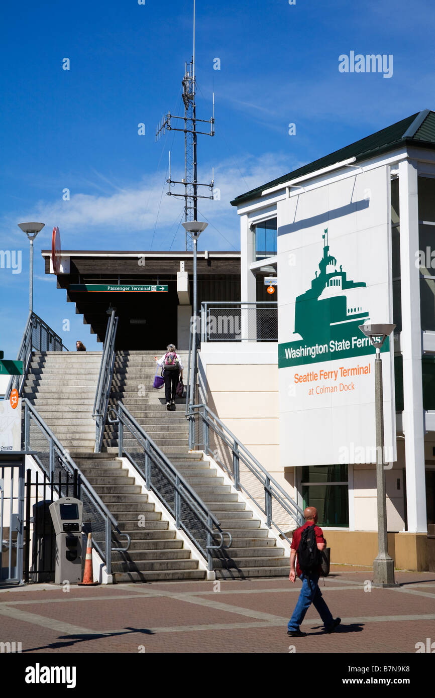 State Ferry Terminal Seattle Waterfront Washington State USA Stock ...