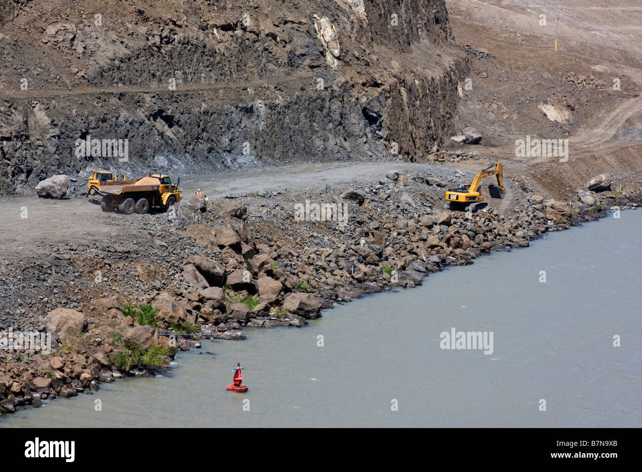 Gaillard Cut Widening Project Panama Canal Panama Central America Stock ...