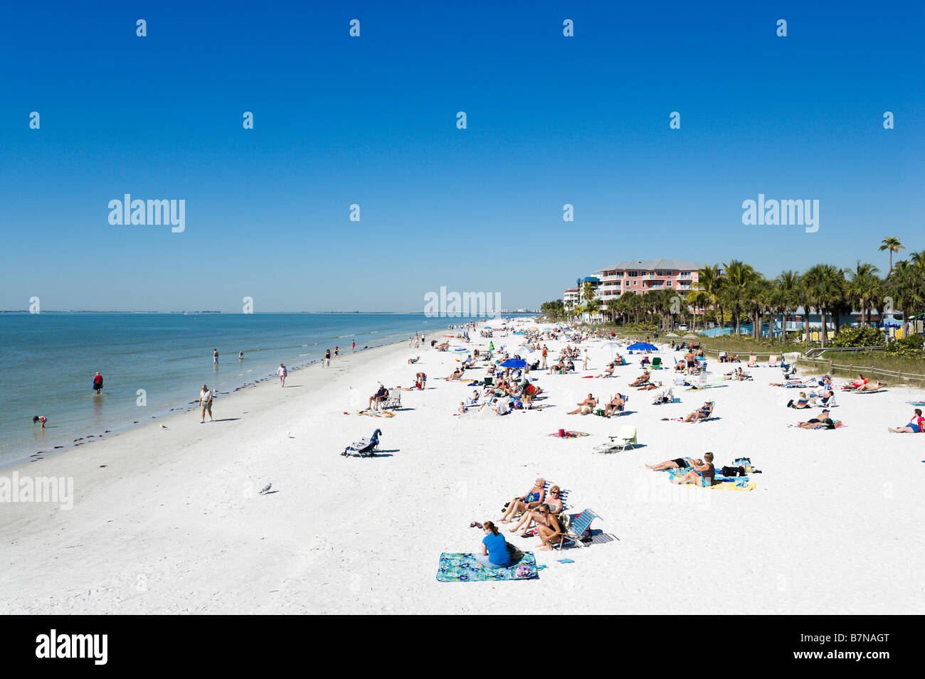 Beach from the Pier, Estero Island, Fort Myers Beach, Gulf Coast ...