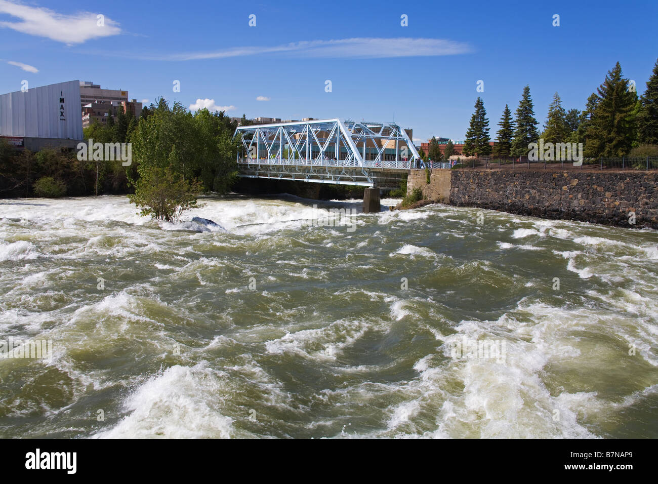 Spokane River in Major Flood Riverfront Park Spokane Washington State ...