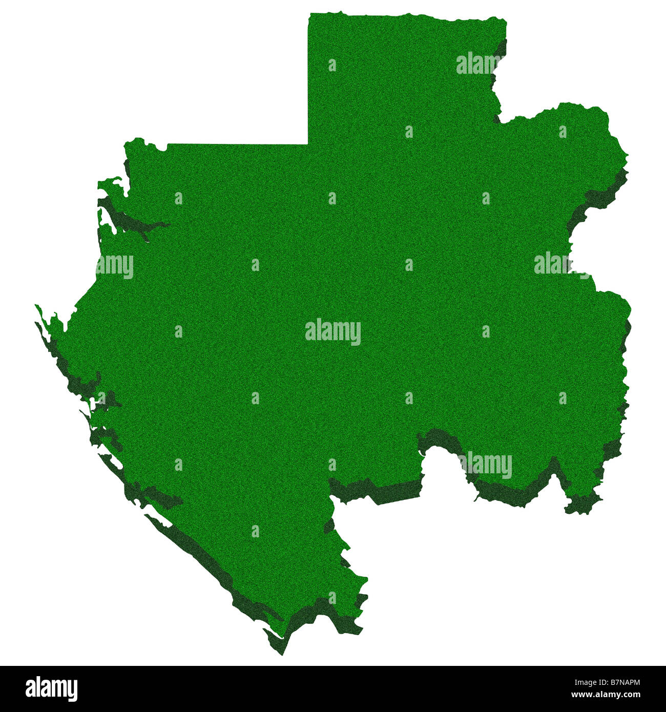 Outline map of Gabon Stock Photo - Alamy