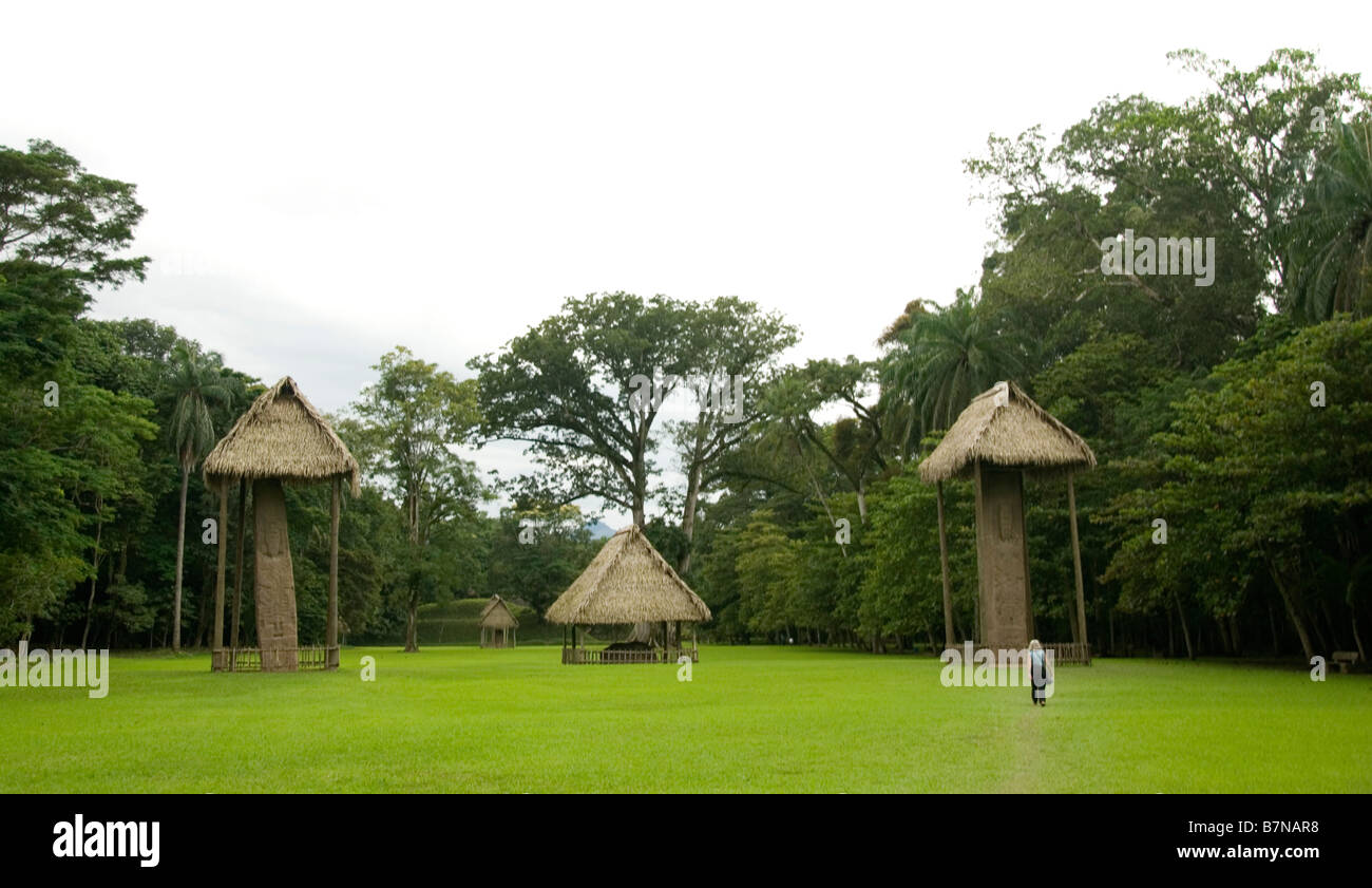 Guatemala. The Great Plaza of Quiriguá, originally laid out by K'ak ...