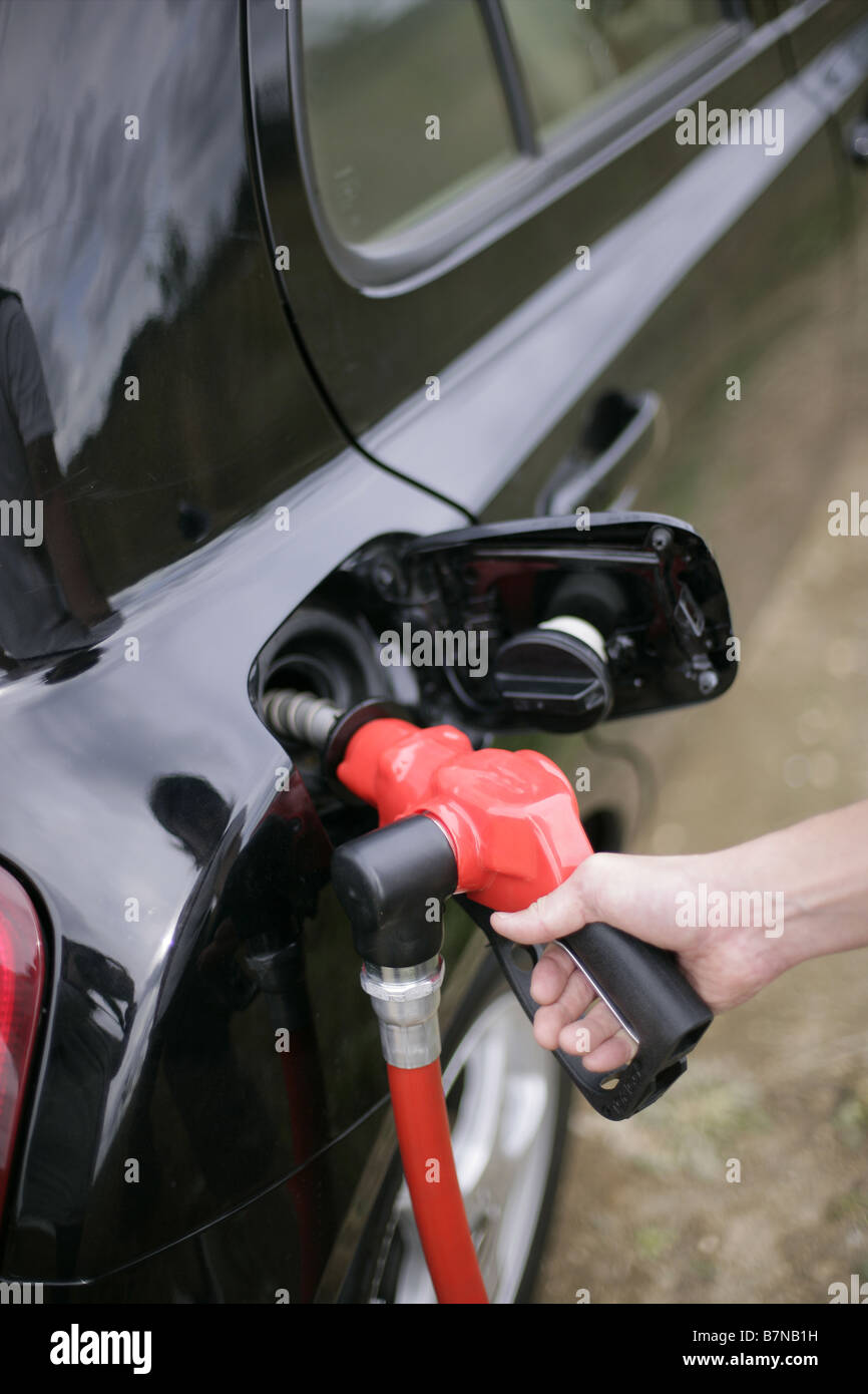 Red hand pumps hi-res stock photography and images - Alamy