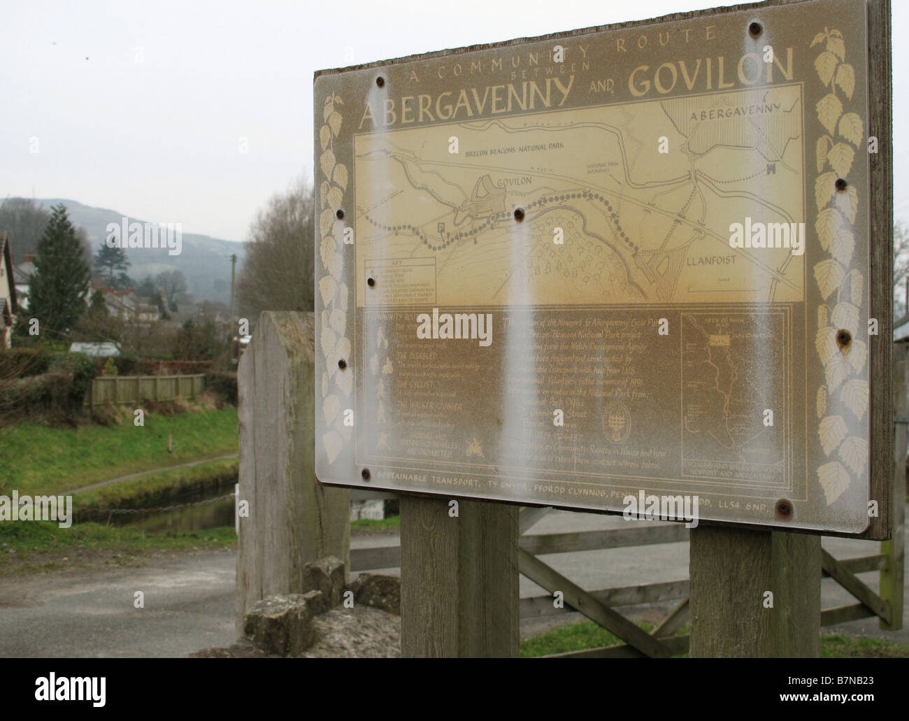 Map of abergavenny hi-res stock photography and images - Alamy