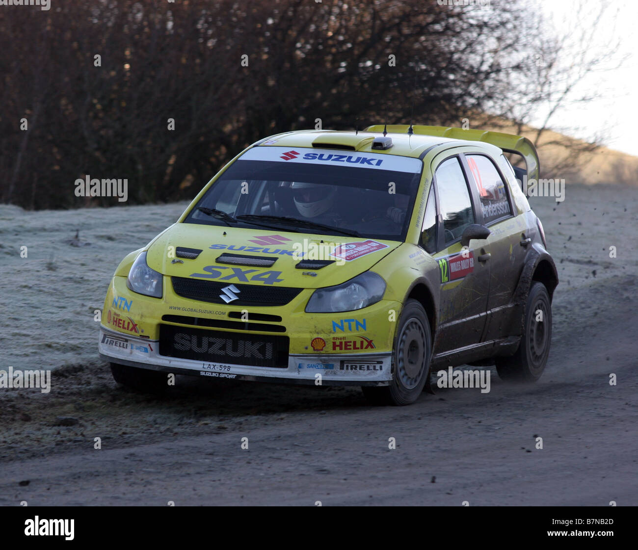 Rally cars performing at the Rally Wales GB, 2008 - PG Andersson Stock ...