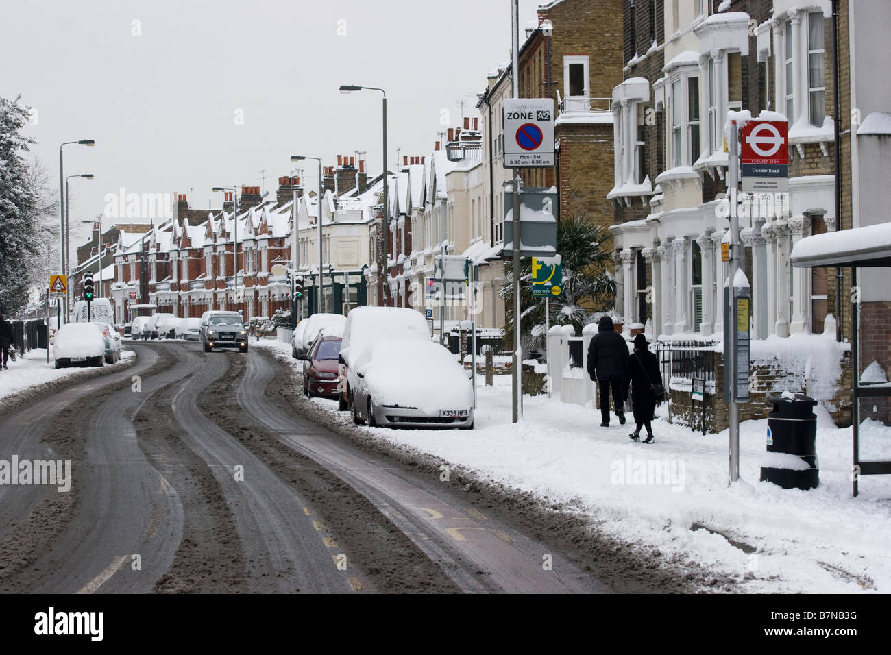 Heavy Snow Falls in London United Kingdom Stock Photo - Alamy