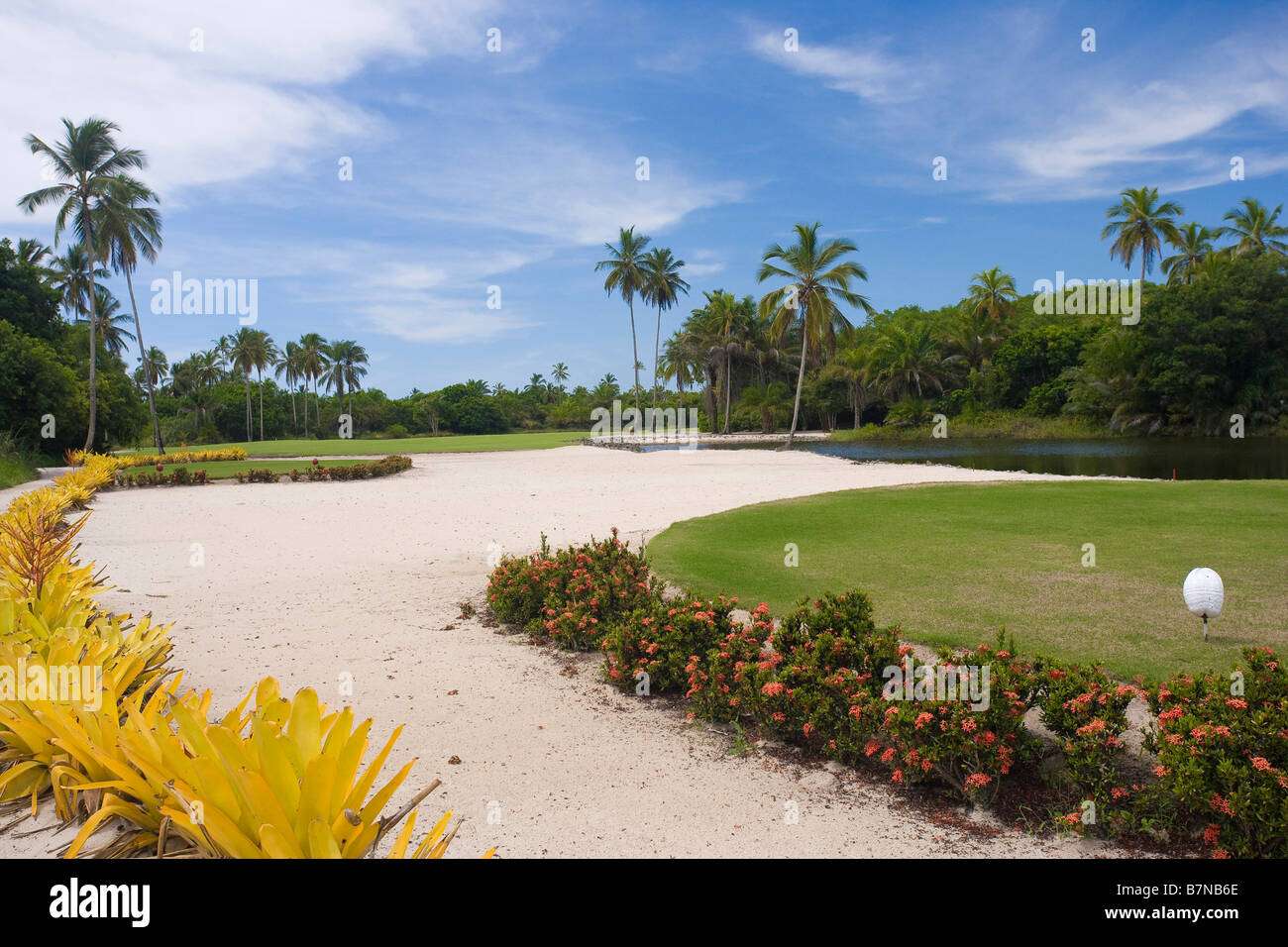 Sandy bunker and green on golf course in Brazil Stock Photo - Alamy