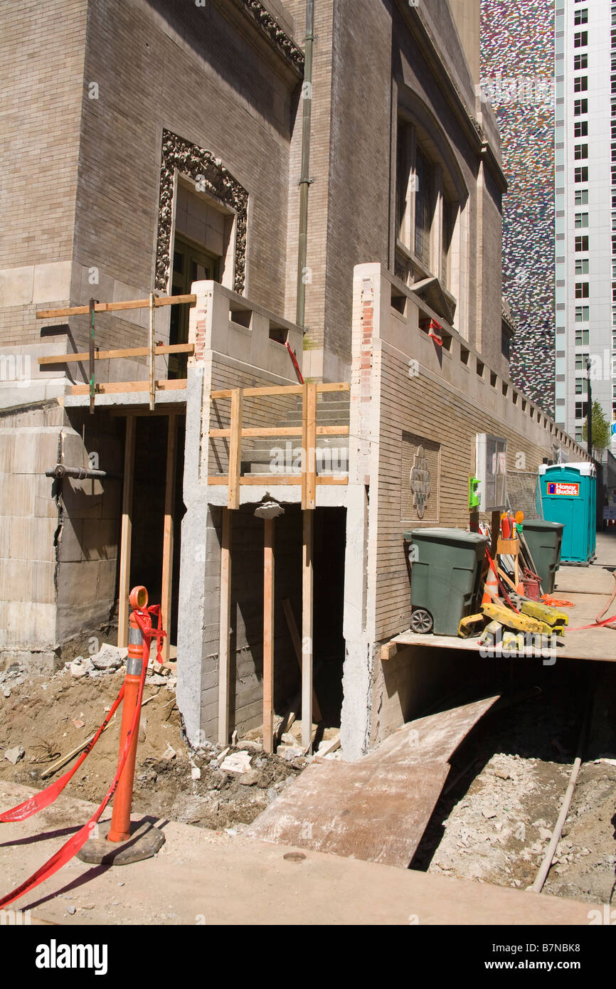 Construction in downtown Seattle Washington State USA Stock Photo - Alamy