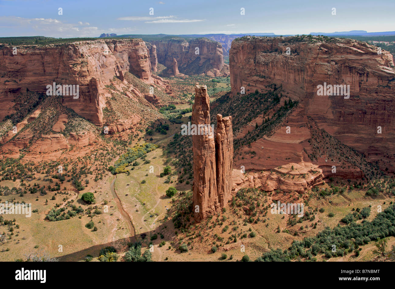 Spider Rock dramatic 800 foot sandstone spire Canyon de Chelly Arizona ...
