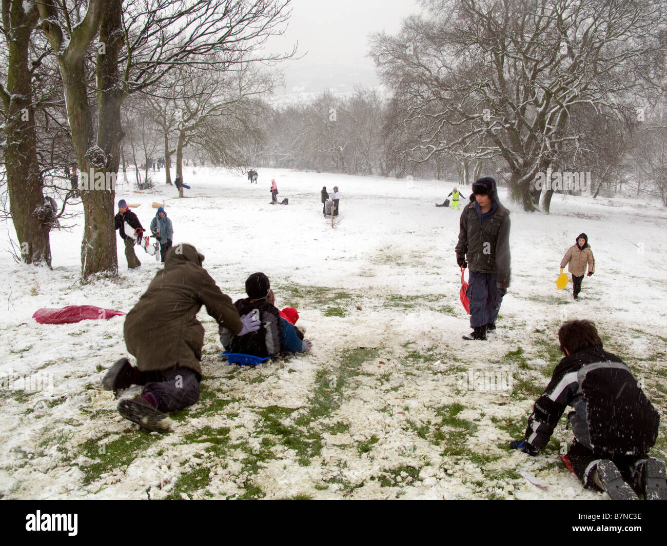 Sledging snow hi-res stock photography and images - Alamy