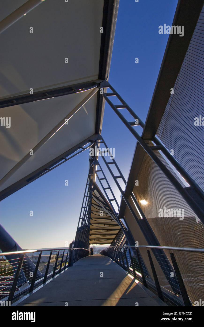Helix Bridge Over Railroad Tracks At Amgen Campus Seattle Washington ...