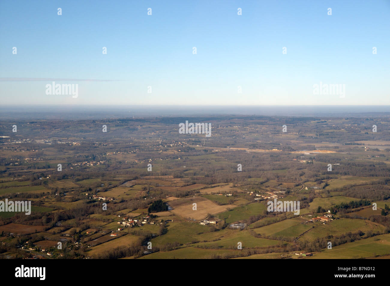 Stock photo of an aerial photograph of the Limousin countryside in ...