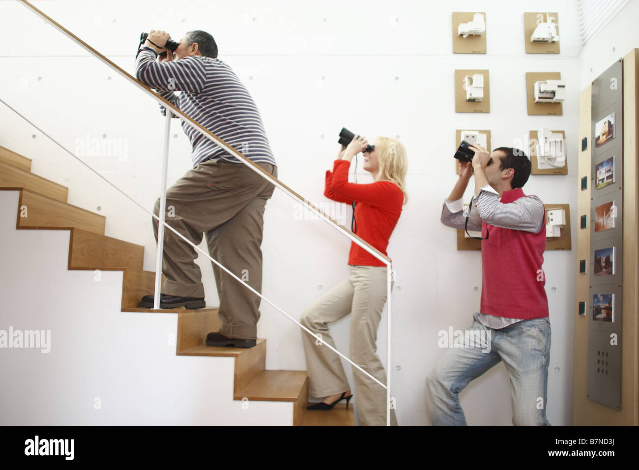Two men climbing up stairs hi-res stock photography and images - Alamy
