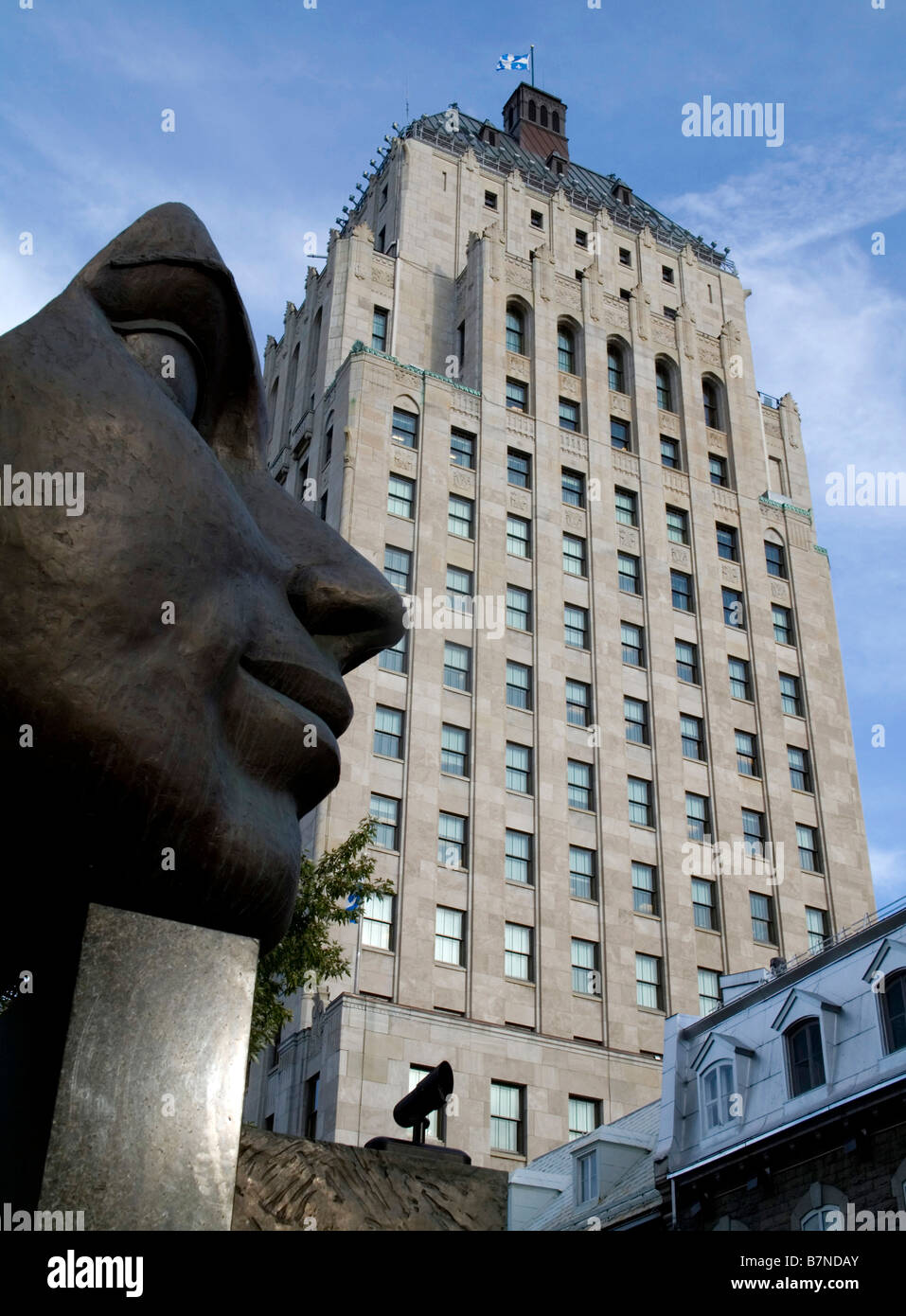 Modern sculpture in Old Quebec a World Heritage Site in Quebec Canada ...