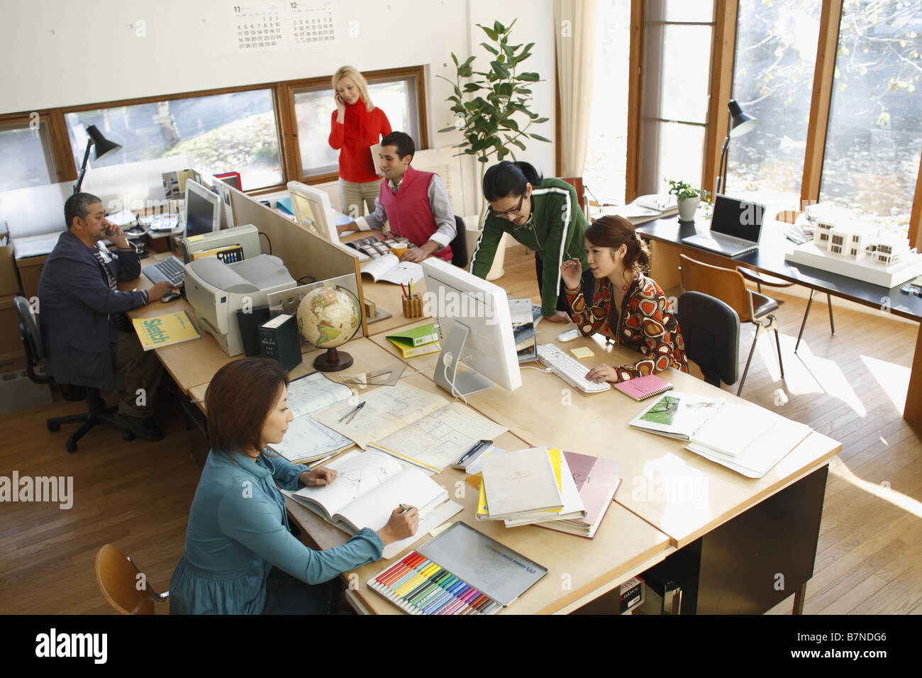 People working in the office Stock Photo - Alamy