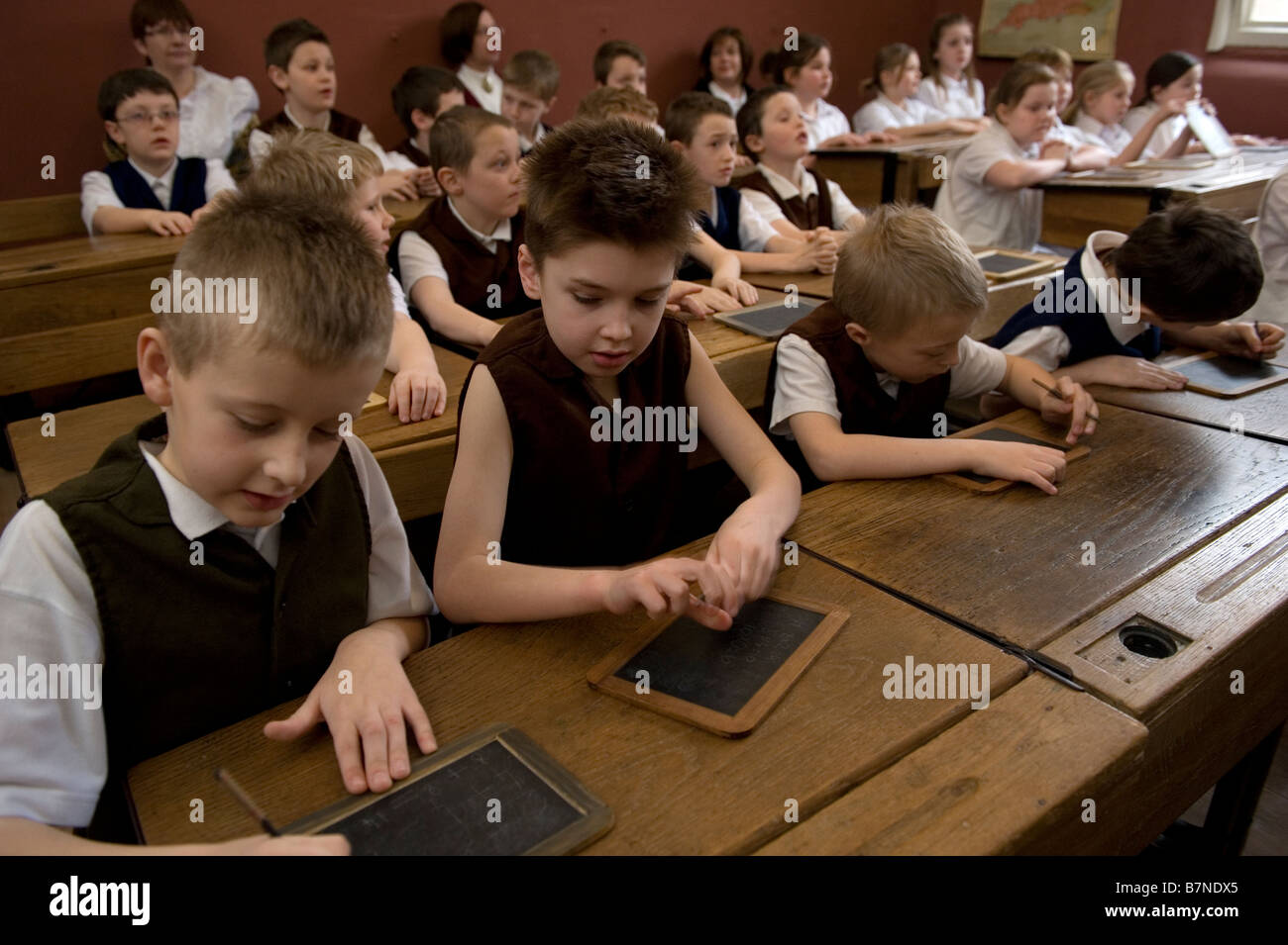 Children experince life in a Victorian School during a visit to Queen ...