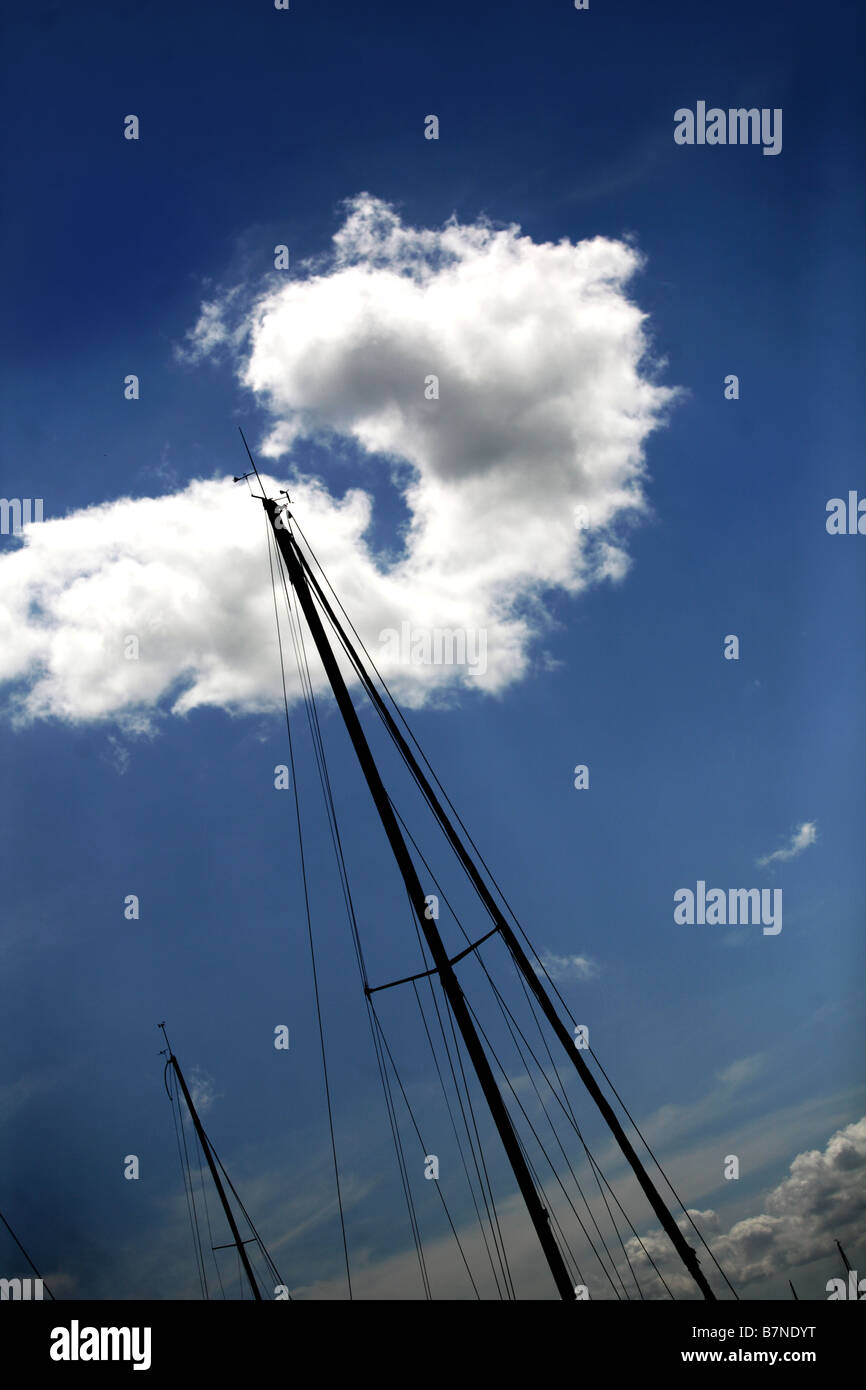 abstract view of a yachts mast Stock Photo - Alamy