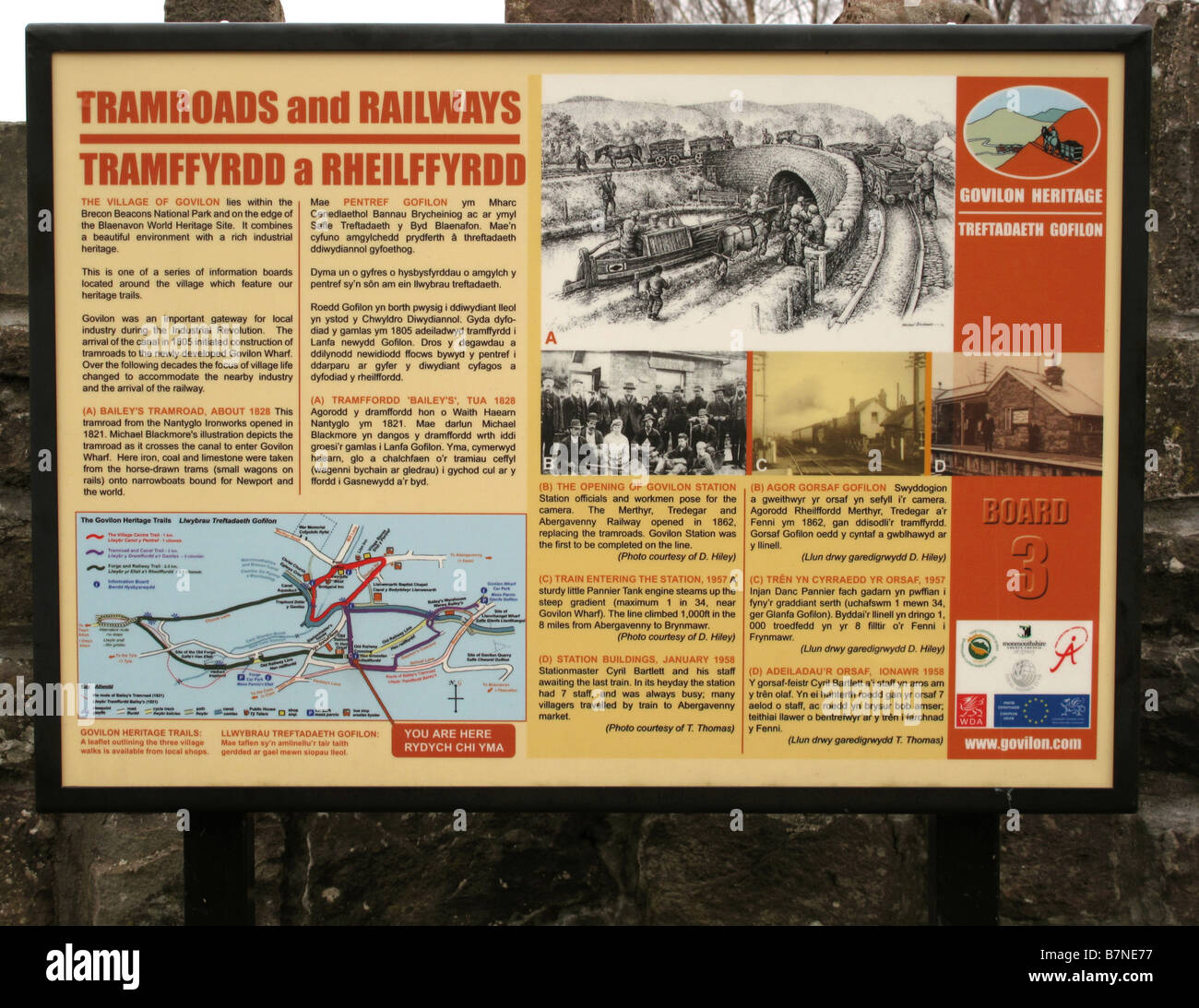 Map of abergavenny hi-res stock photography and images - Alamy