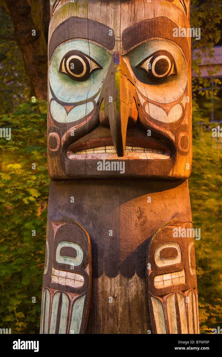 Tlingit totem pole pioneer square hi-res stock photography and images ...