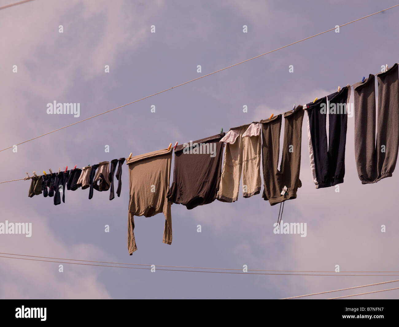 Laundry hanging line hi-res stock photography and images - Alamy