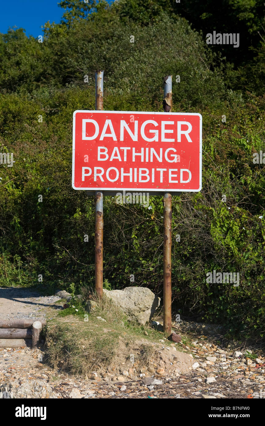 Bathing prohibited sign hi-res stock photography and images - Alamy
