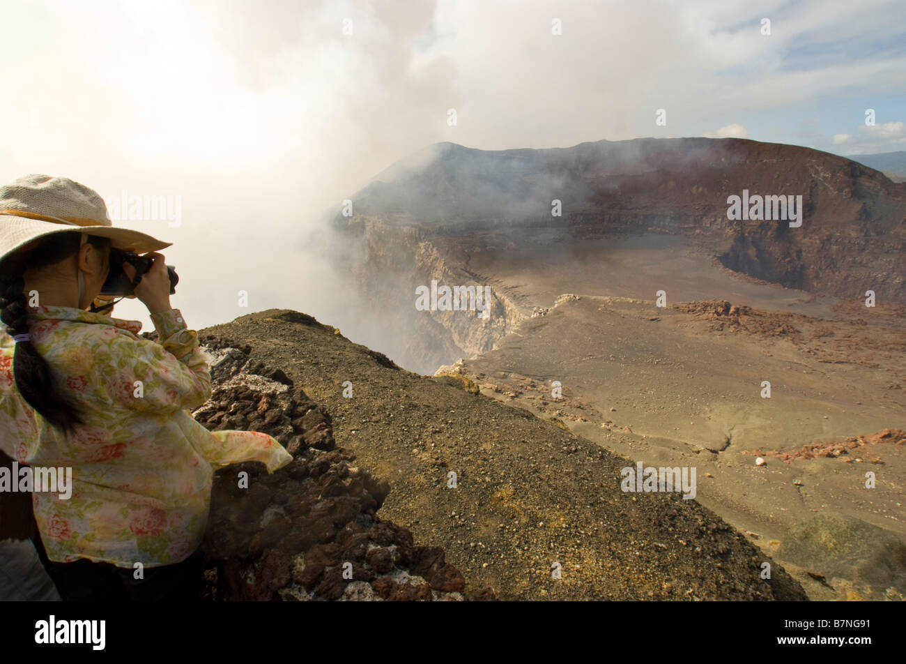 Masaya, active shallow shield volcano, National Park visitor ...