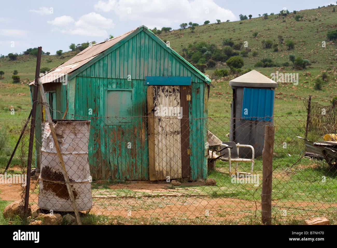 A small shack in a small informal settlement in Gauteng, South Africa ...
