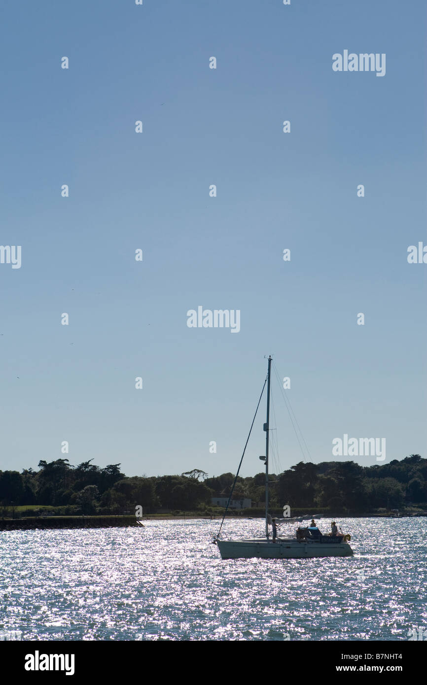 Boat on the Solant Stock Photo - Alamy