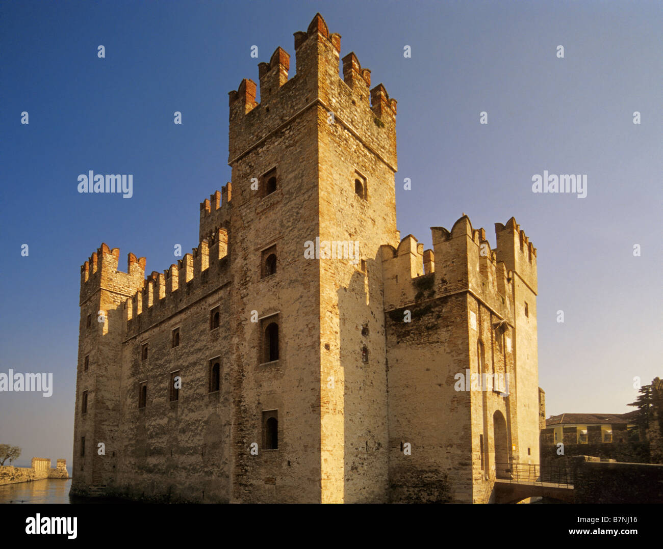 Rocca Scaligera castle at Lago di Garda Lombardy region Italy Stock ...