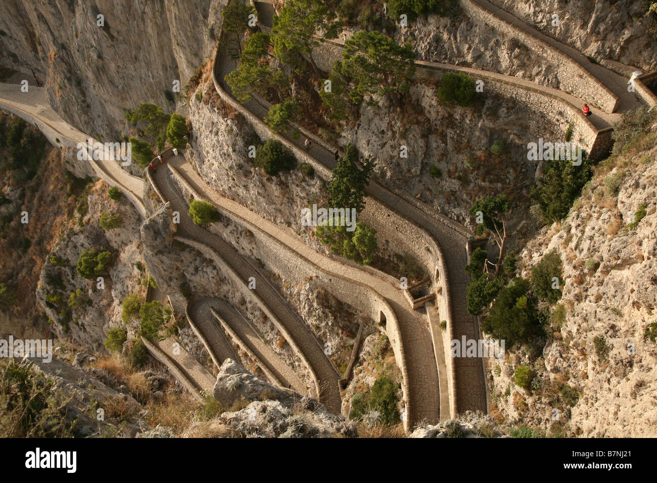 Via Krupp, the zigzag pathway from the Gardens of Augustus to the port ...