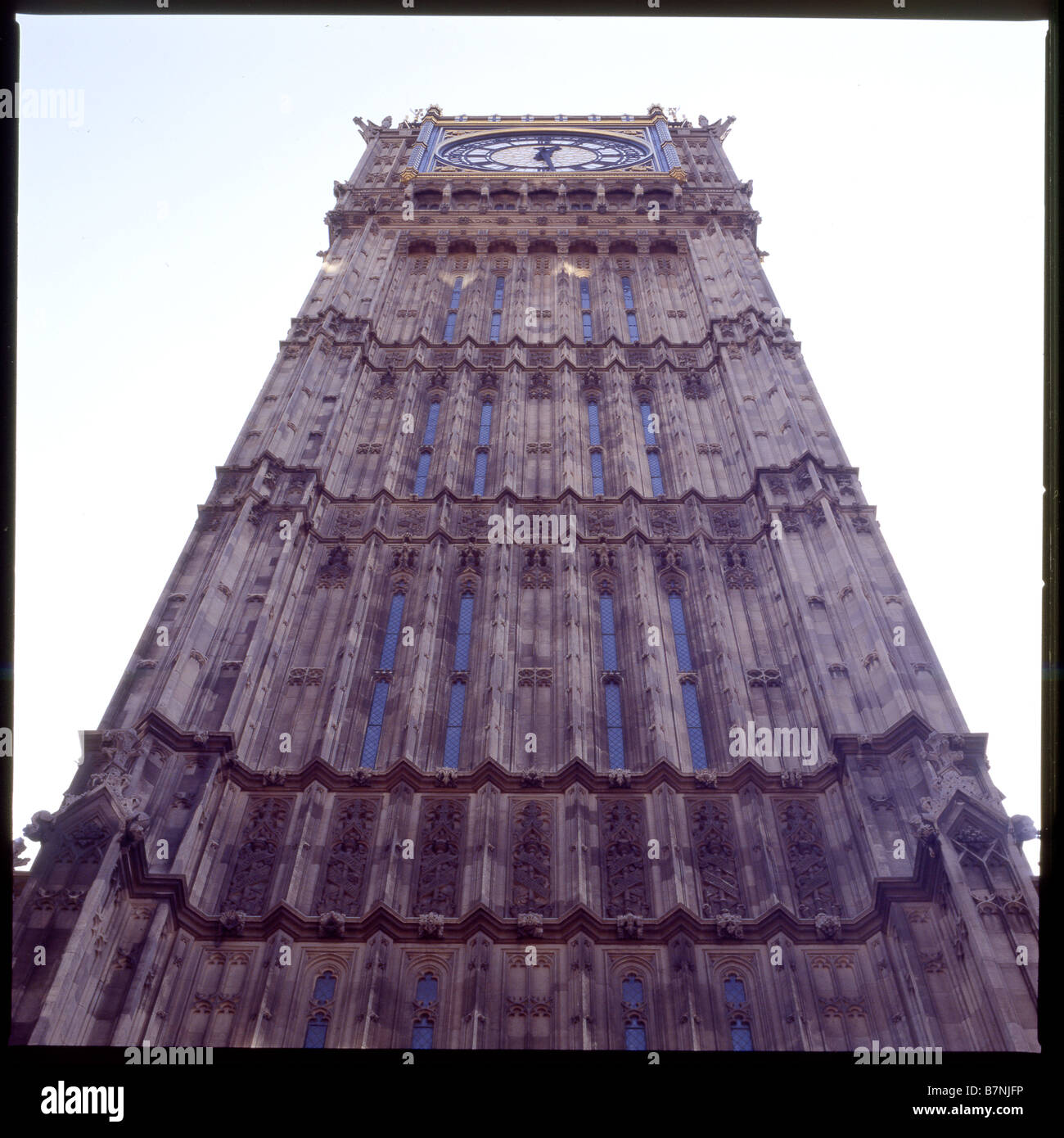 Clock tower at the Palace of Westminster known as Big Ben Stock Photo ...