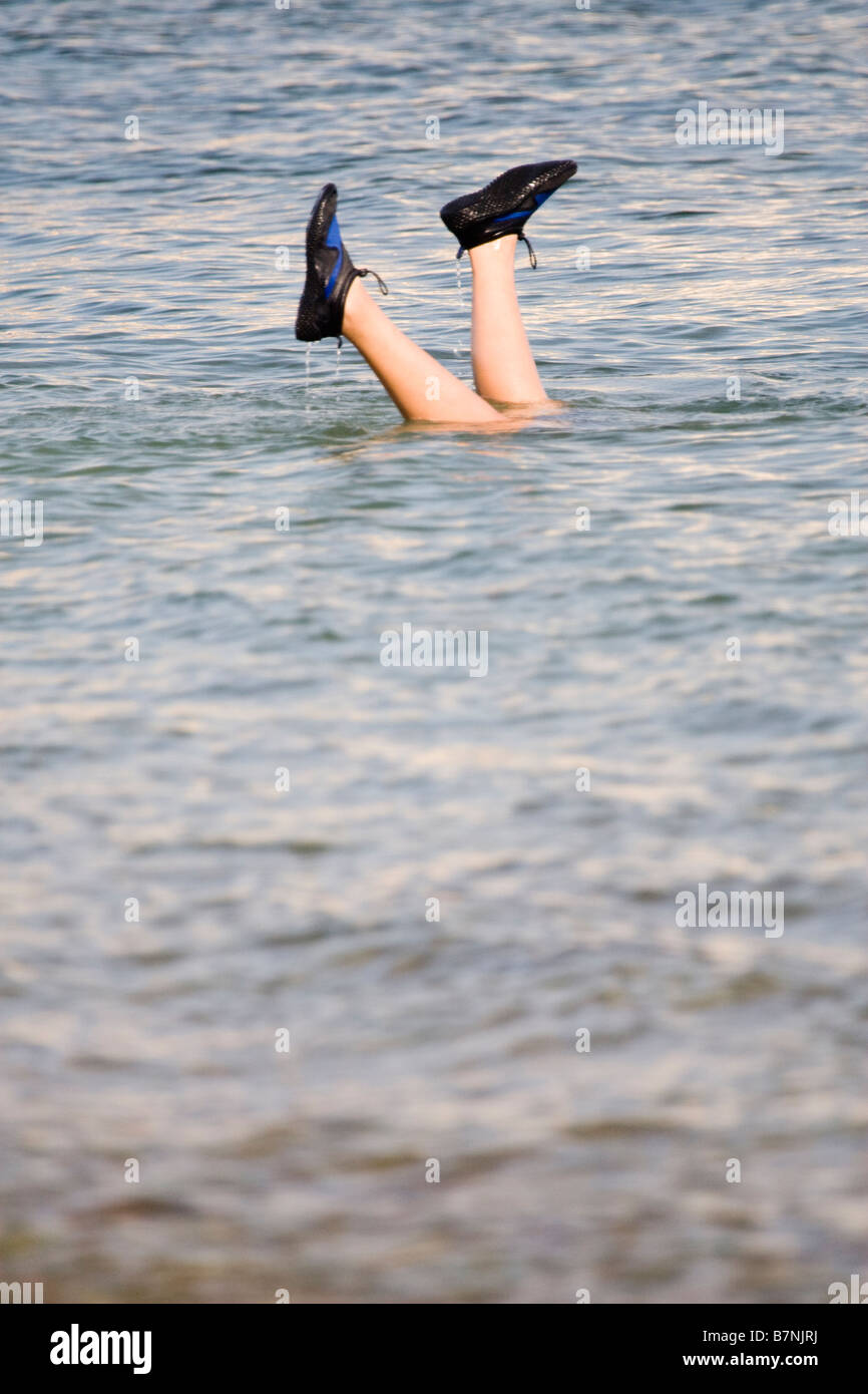 Feet of a swimmer out of the water Stock Photo - Alamy