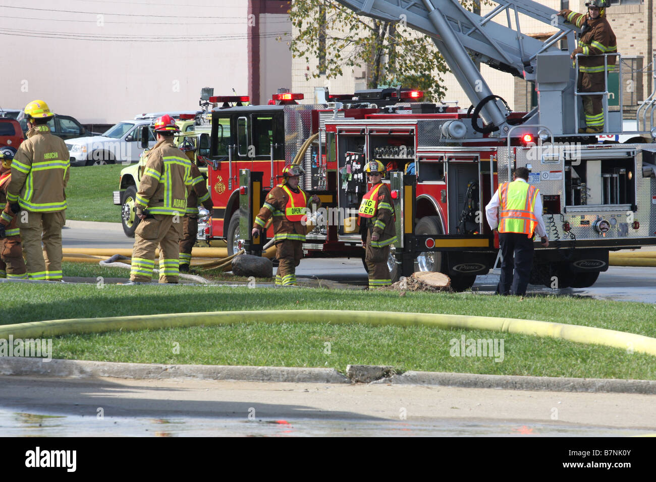 A fire engine from the Clinton Township Fire Department Stock Photo - Alamy