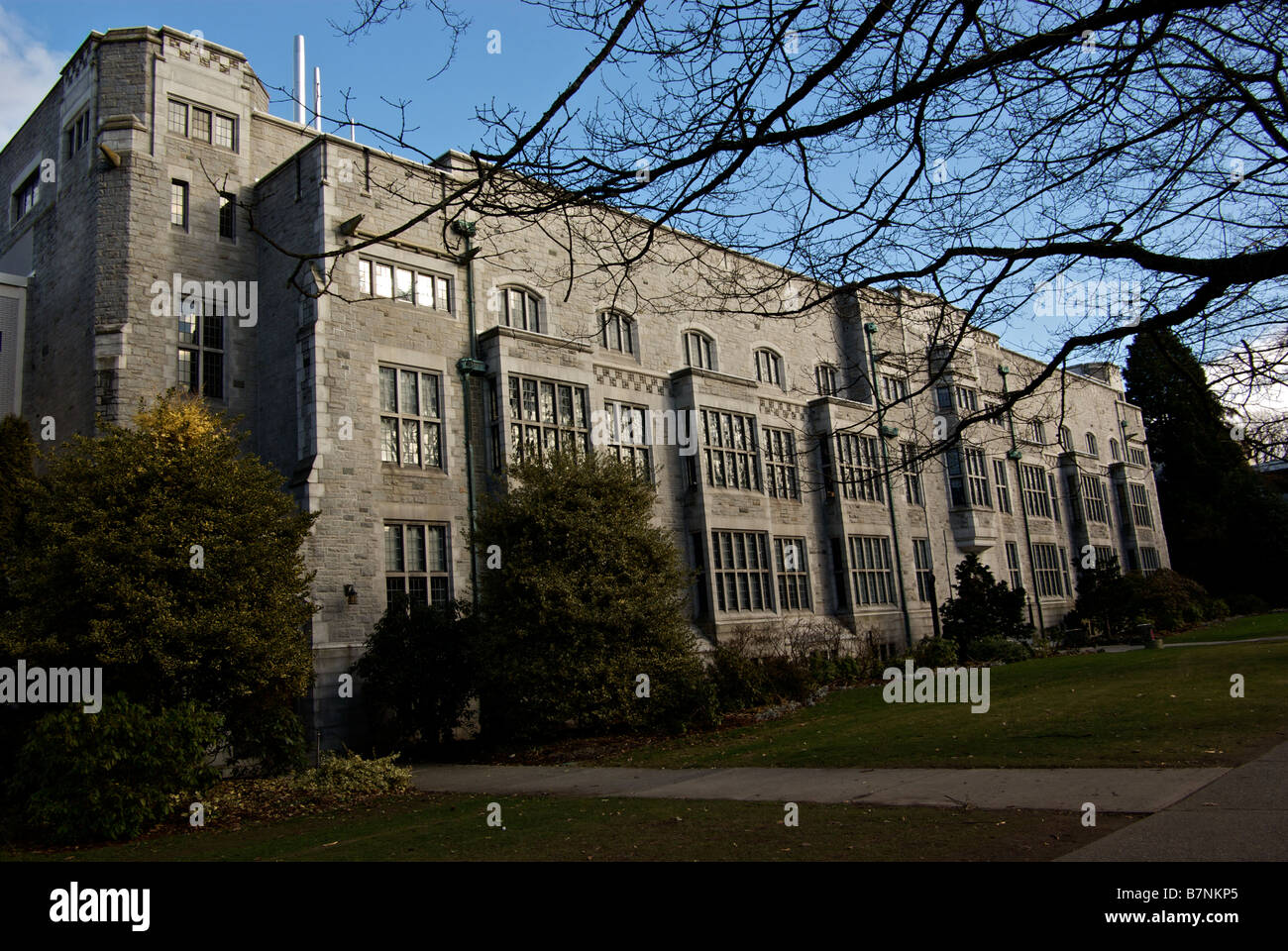 The original stone walled main chemistry building on UBC Campus Stock ...