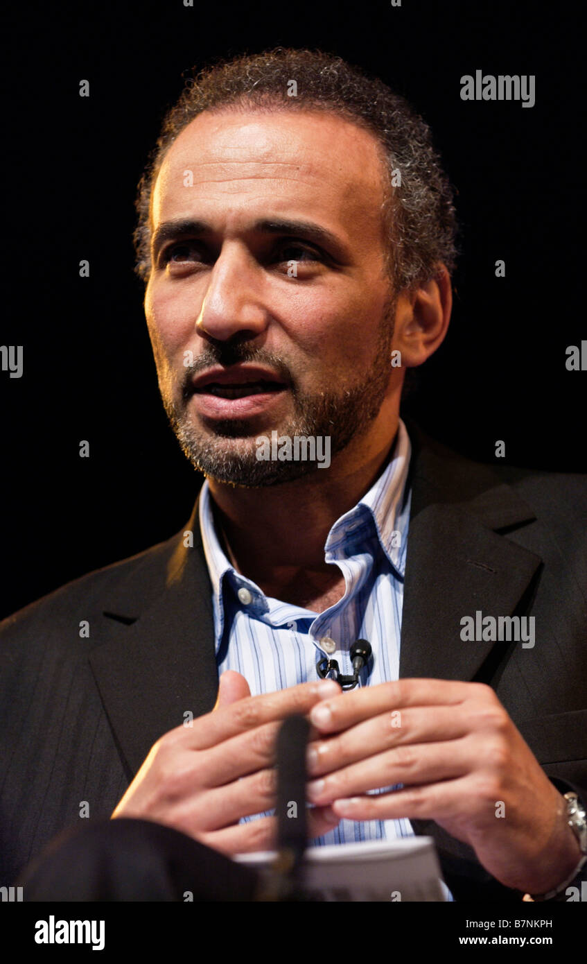 Tariq Said Ramadan Swiss Muslim academic and Theologian pictured at Hay ...