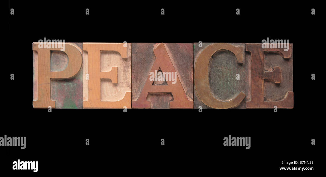Peace word Cut Out Stock Images & Pictures - Alamy