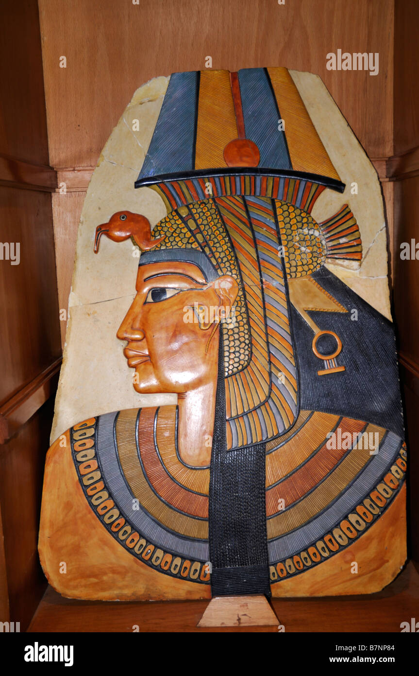 Alabaster plaque with Goddess Isis on The River Nile Cruise ship, the ...