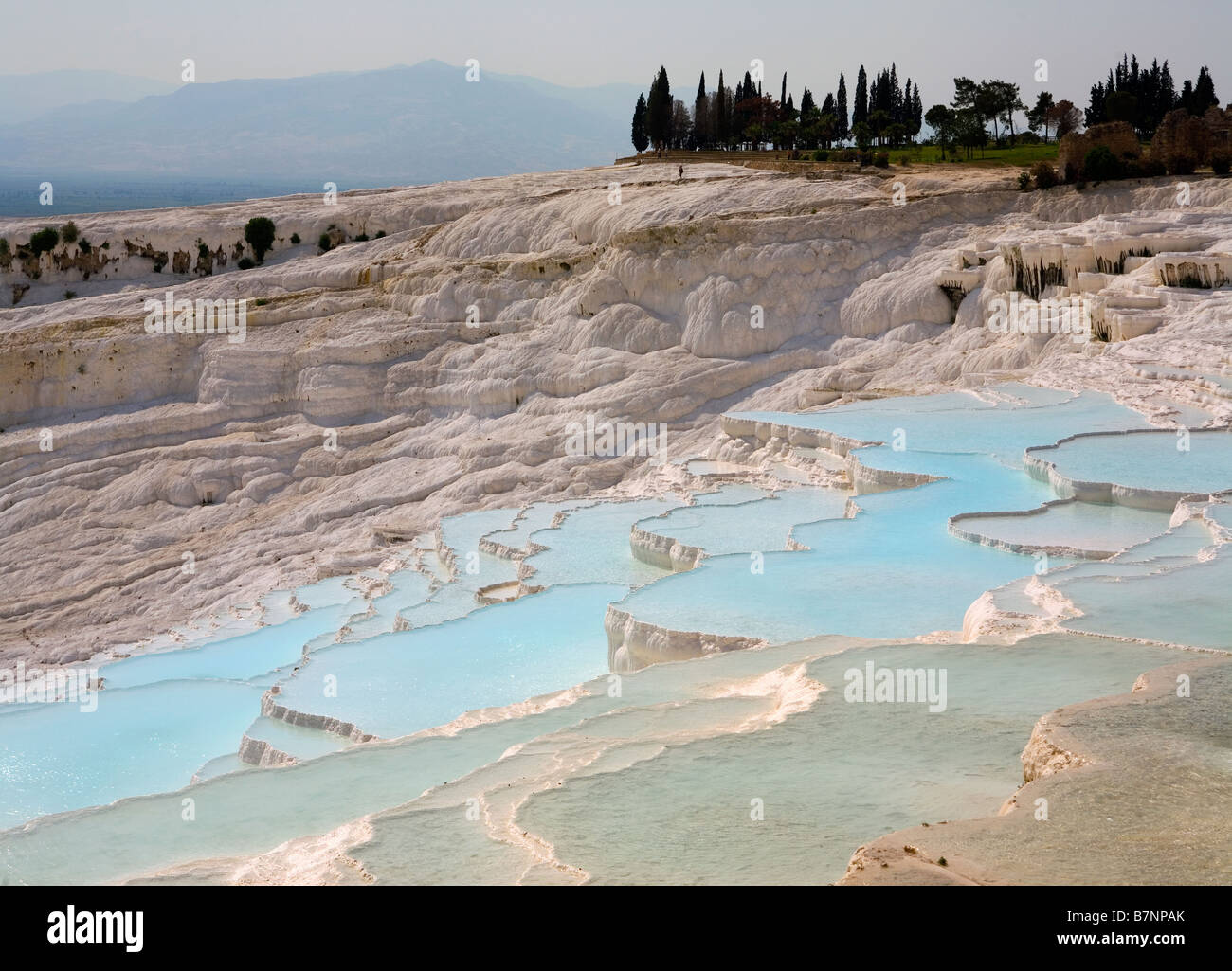 Limestone terraces of Pamukkale Turkey Stock Photo - Alamy